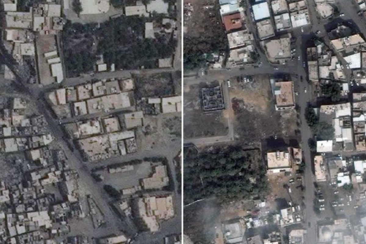 Satellite images show scale of devastation inside Saudi town under ...