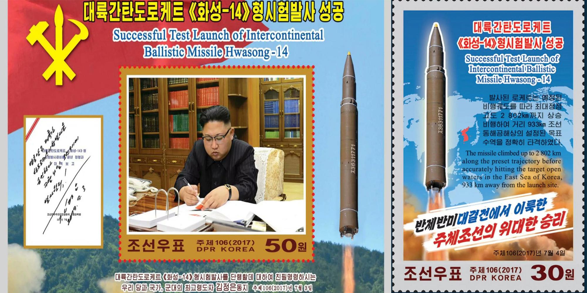 North Korea have put their new missile on a stamp | indy100 | indy100