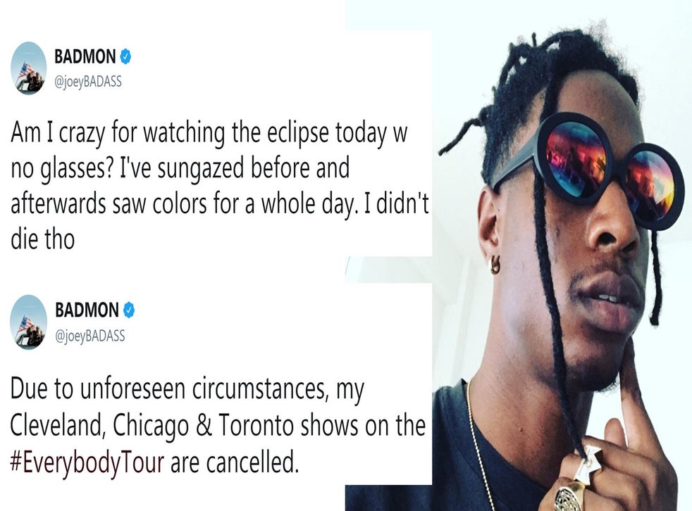 Rapper says he won't go blind by looking at solar eclipse is probably ...