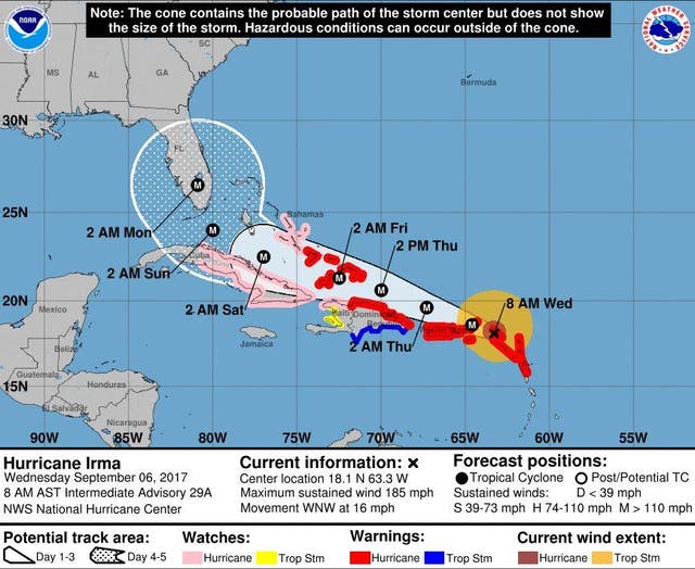 Hurricane Irma path: Here's where the strongest Atlantic storm in ...