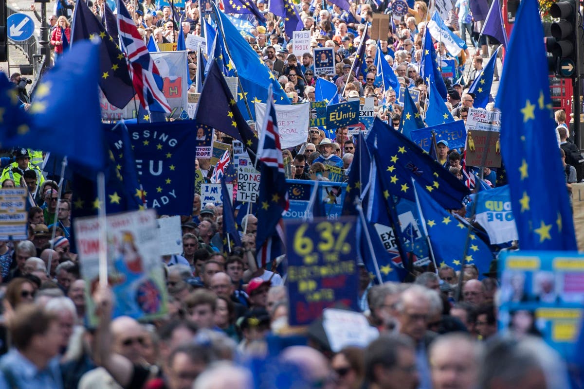 People's March for Europe: Thousands hit streets of London to demand ...