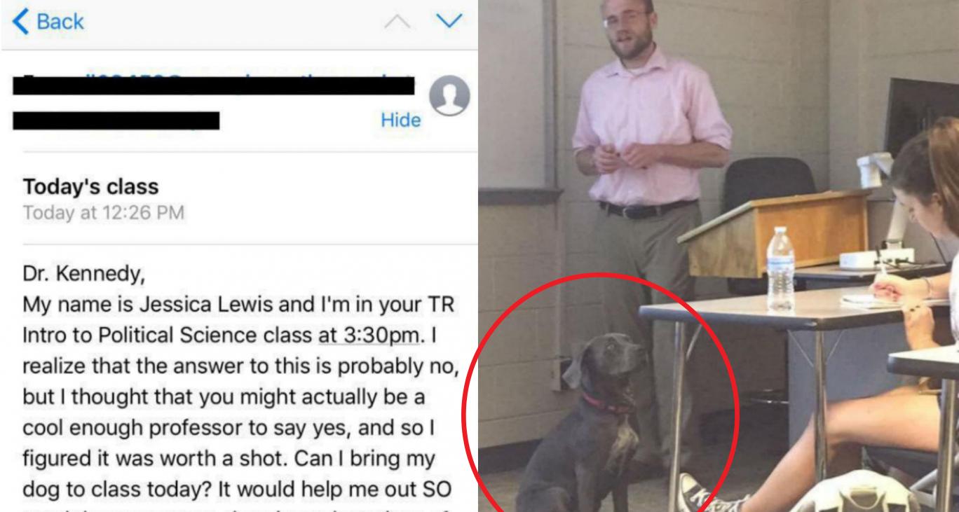 This girl took her dog to school during the hurricane and she ...