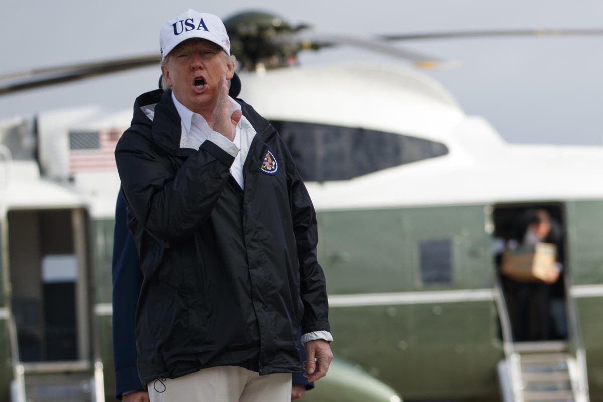 Donald Trump uses visit to hurricane-ravaged Florida to encourage ...