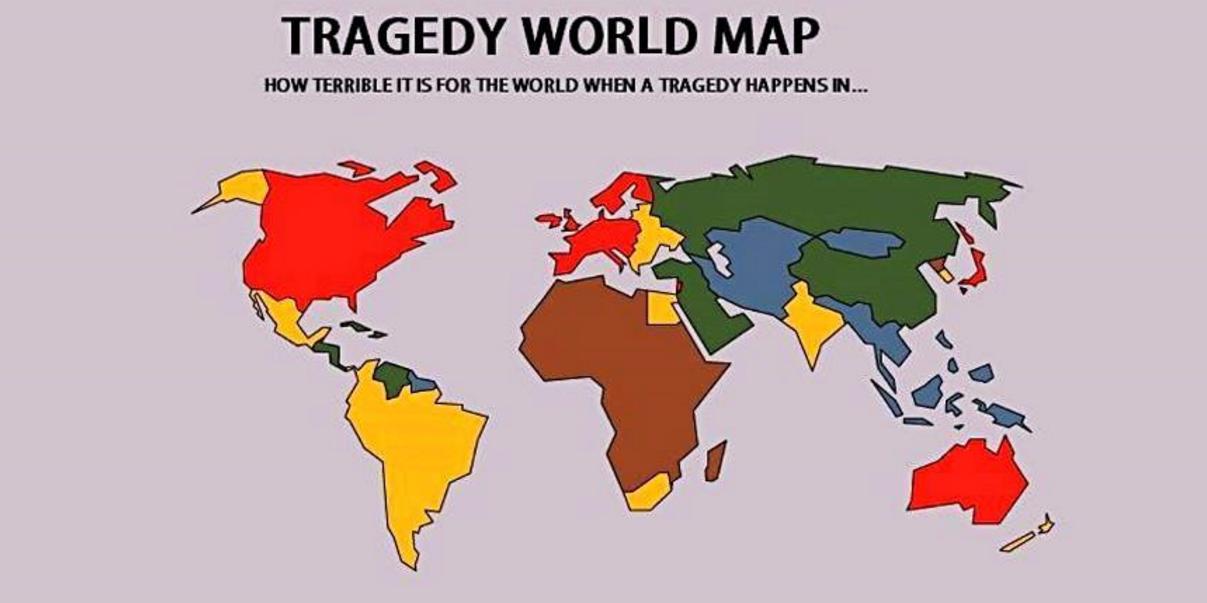 The world map of tragedy makes a brutal point | indy100 | indy100