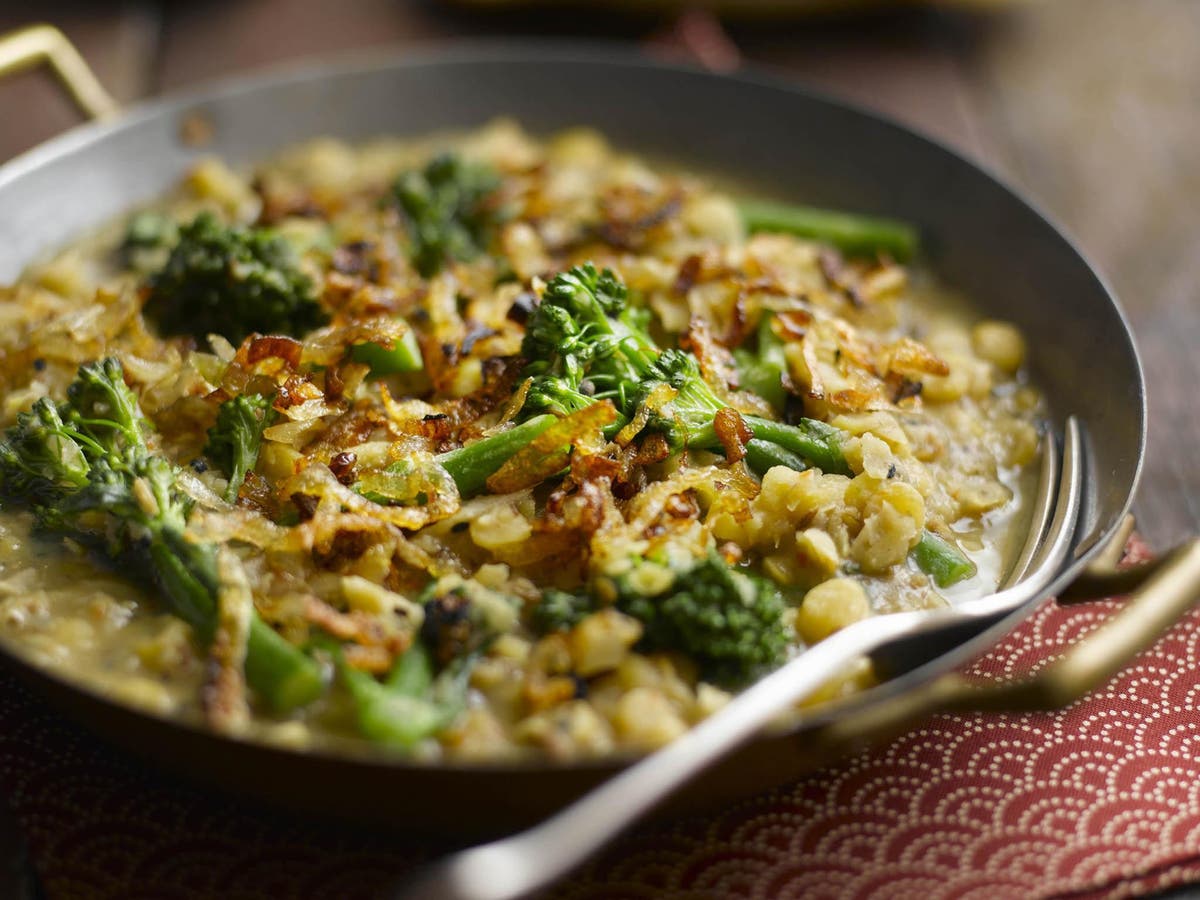 How to make a Bengali split pea curry with tenderstem broccoli and ...