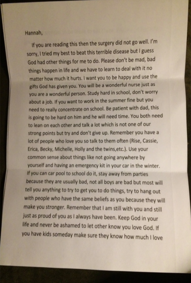 Terminally ill woman gives daughter life advice in poignant farewell ...