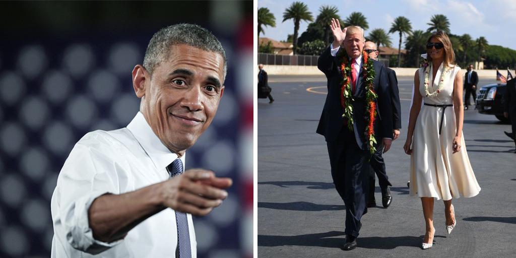 Donald Trump lands in Hawaii. Is greeted with 'Welcome to Kenya' sign ...