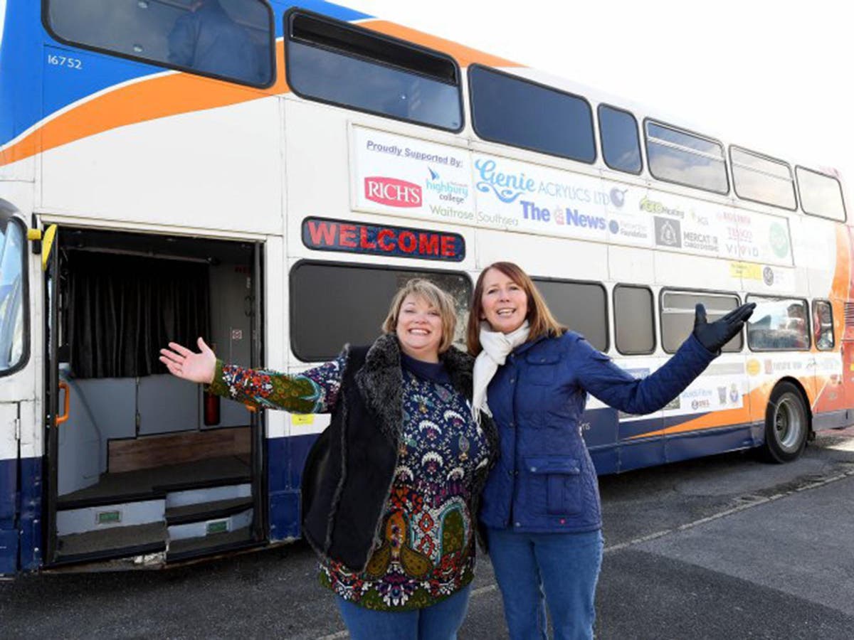 Double decker bus transformed into shelter for the homeless | The ...