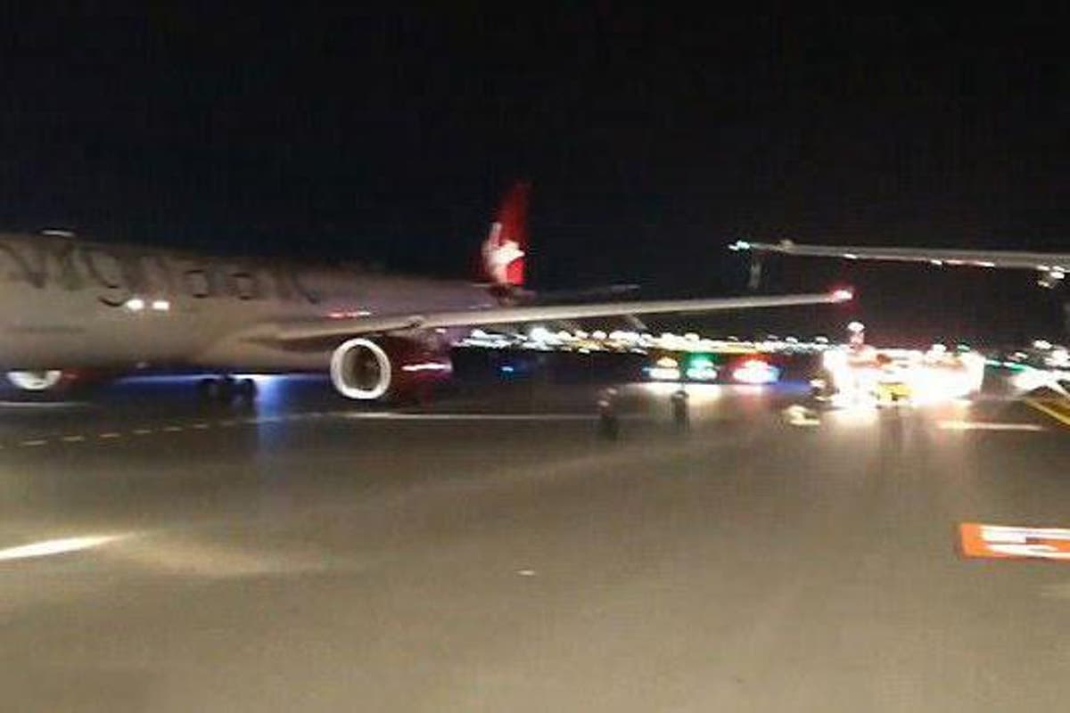 Virgin Atlantic and EgyptAir planes collide on the runway leaving ‘half ...