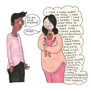 Powerful illustrations reveal the truth behind postnatal depression ...