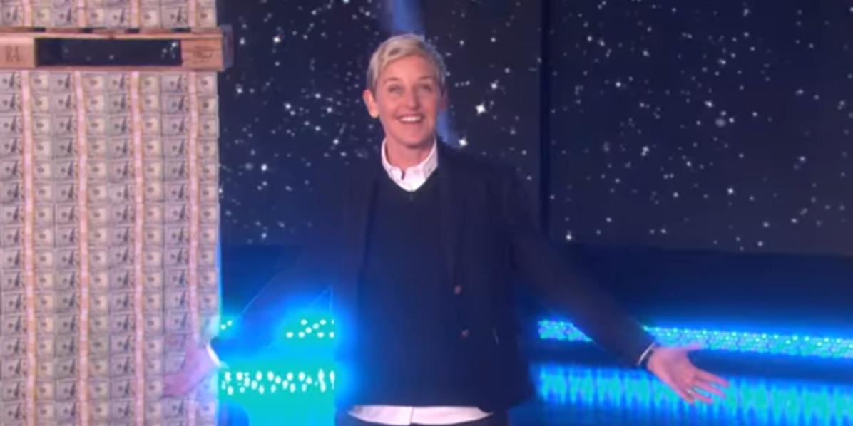 Ellen gives her studio audience $1 million to split between them ...
