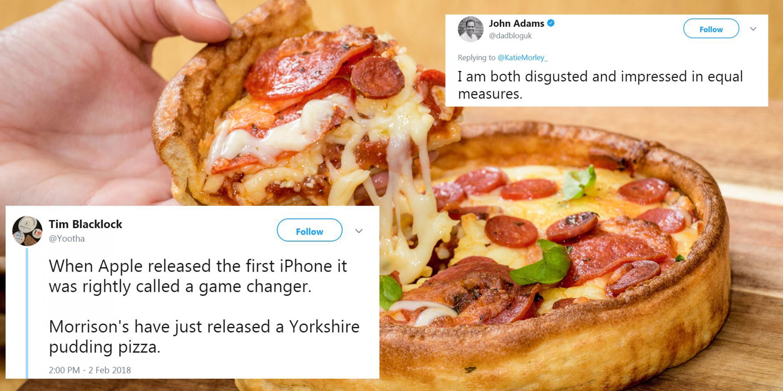 People can't decide whether the Yorkshire pudding pizza is disgusting ...
