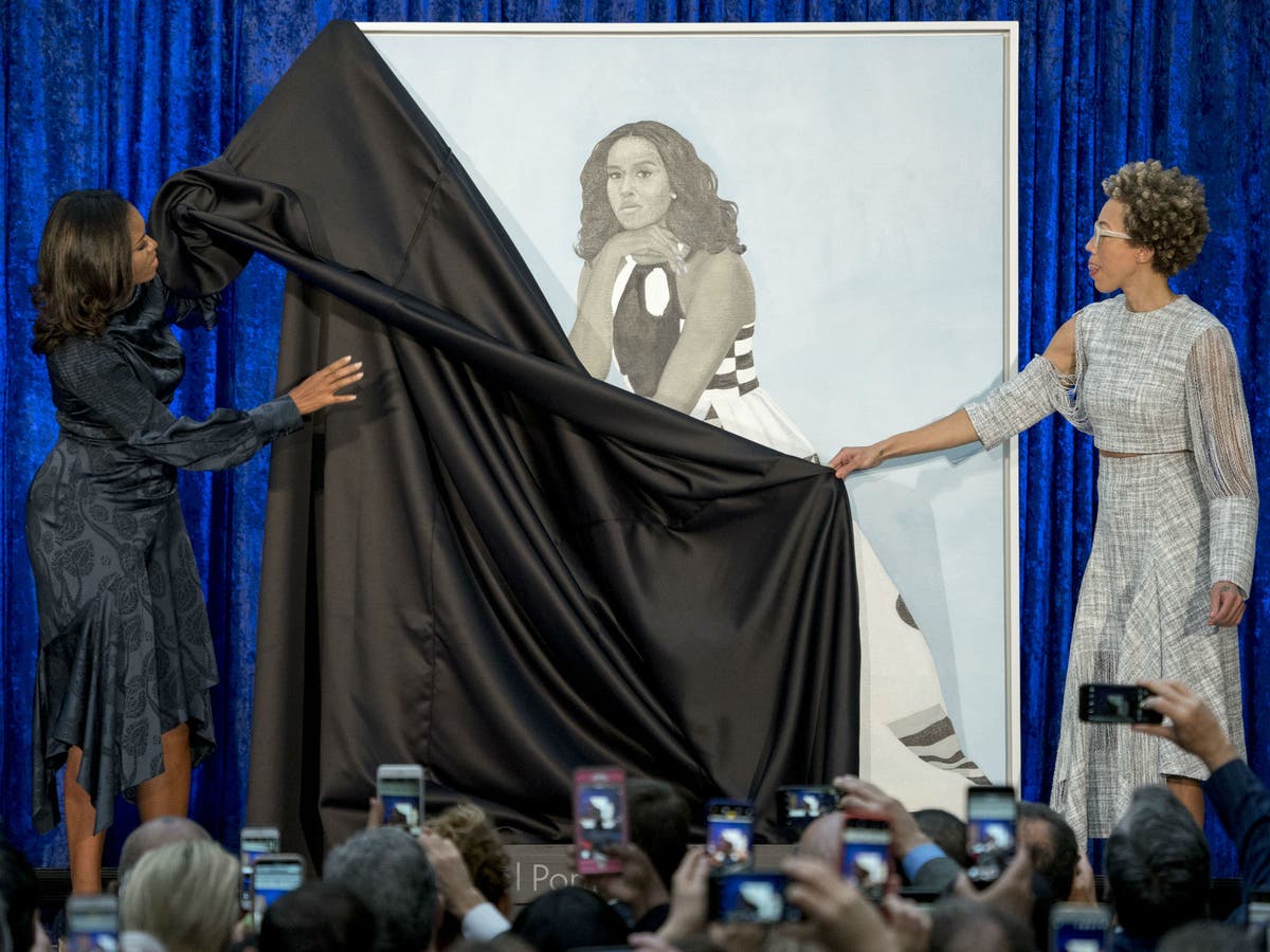 Michelle Obama’s official portrait unveiled – leaving former first lady ...