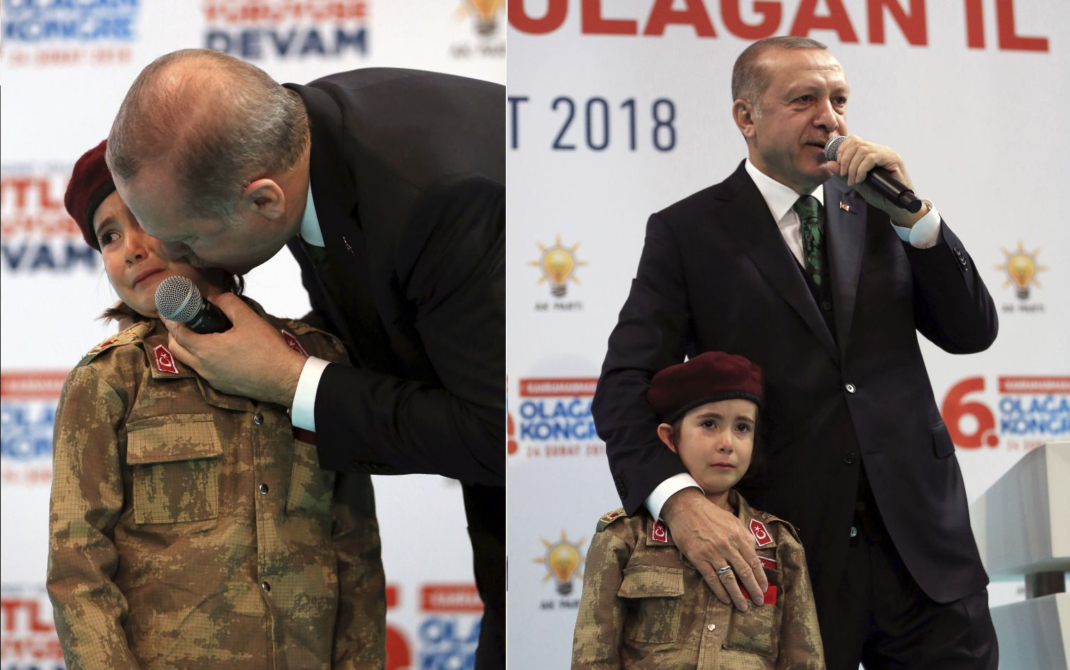 Turkey's Erdogan tells crying six-year-old child she would be honoured ...