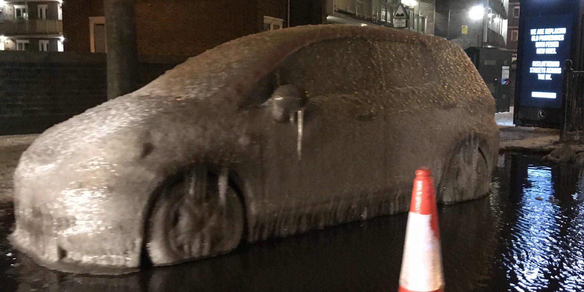 Amazing picture of a car frozen in ice thanks to Storm Emma | indy100 ...