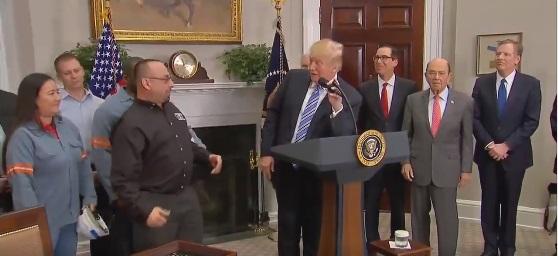 Donald Trump told a steelworker his dead father would be proud of him ...