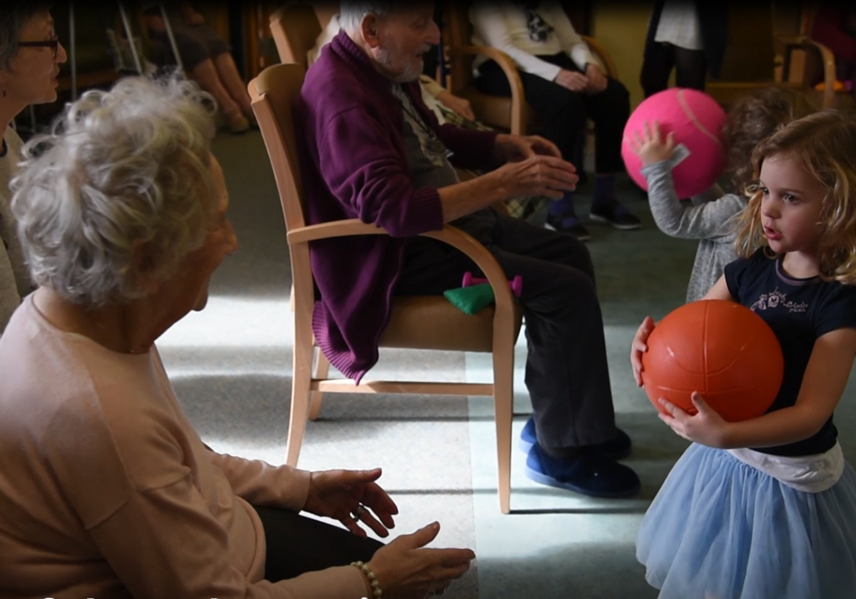 ‘It’s a lovely awakening’: Elderly people and children sing and dance ...