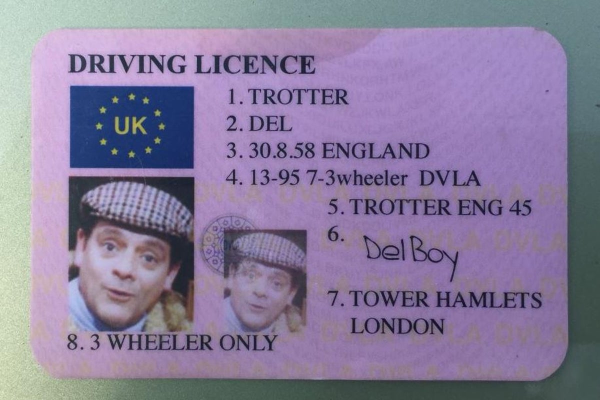 Police catch man using fake 'Del Boy' driving licence | The Independent ...