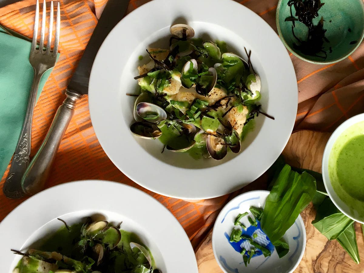 How to make cod with wild garlic, miso and clams | The Independent ...