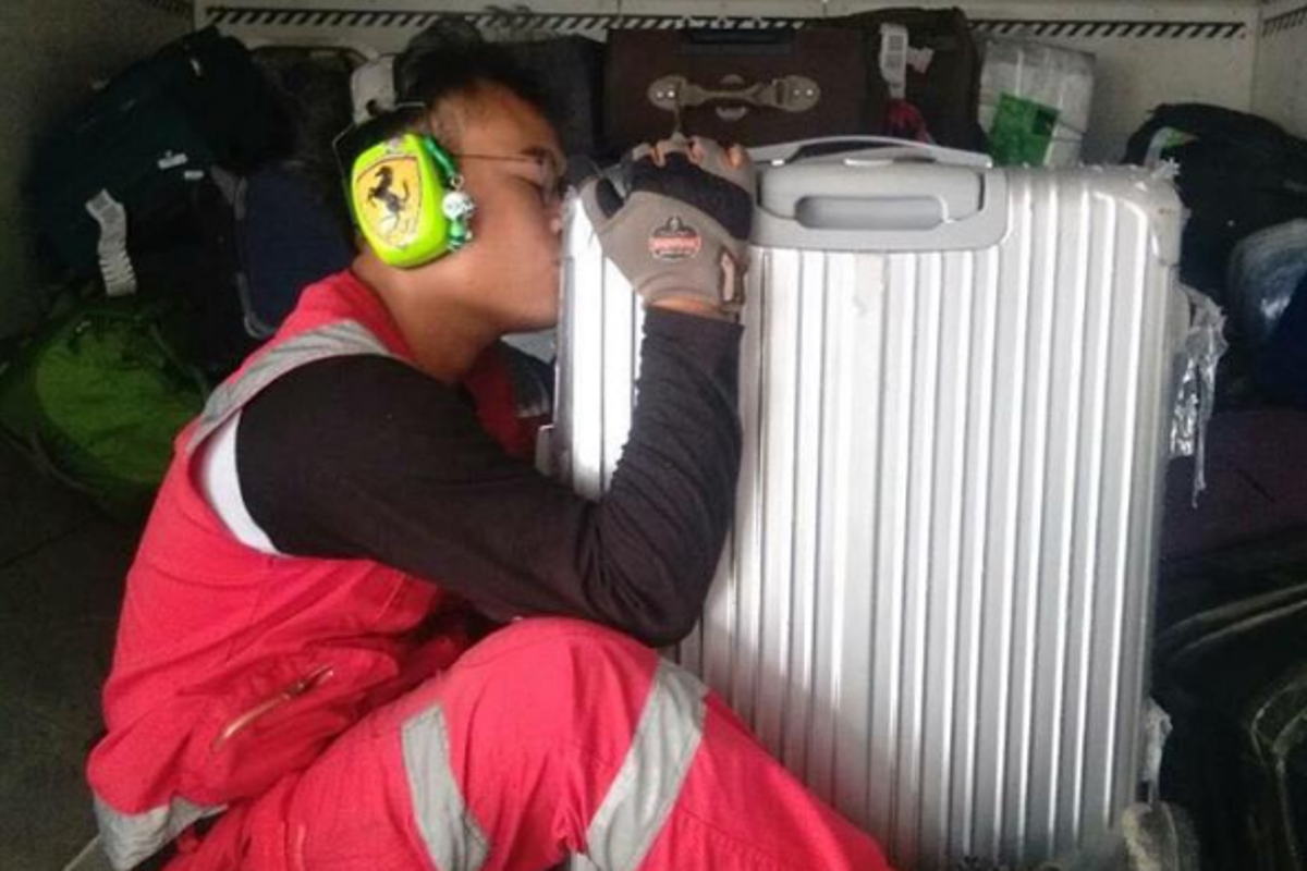 AirAsia baggage handlers kiss luggage in series of confusing photos ...
