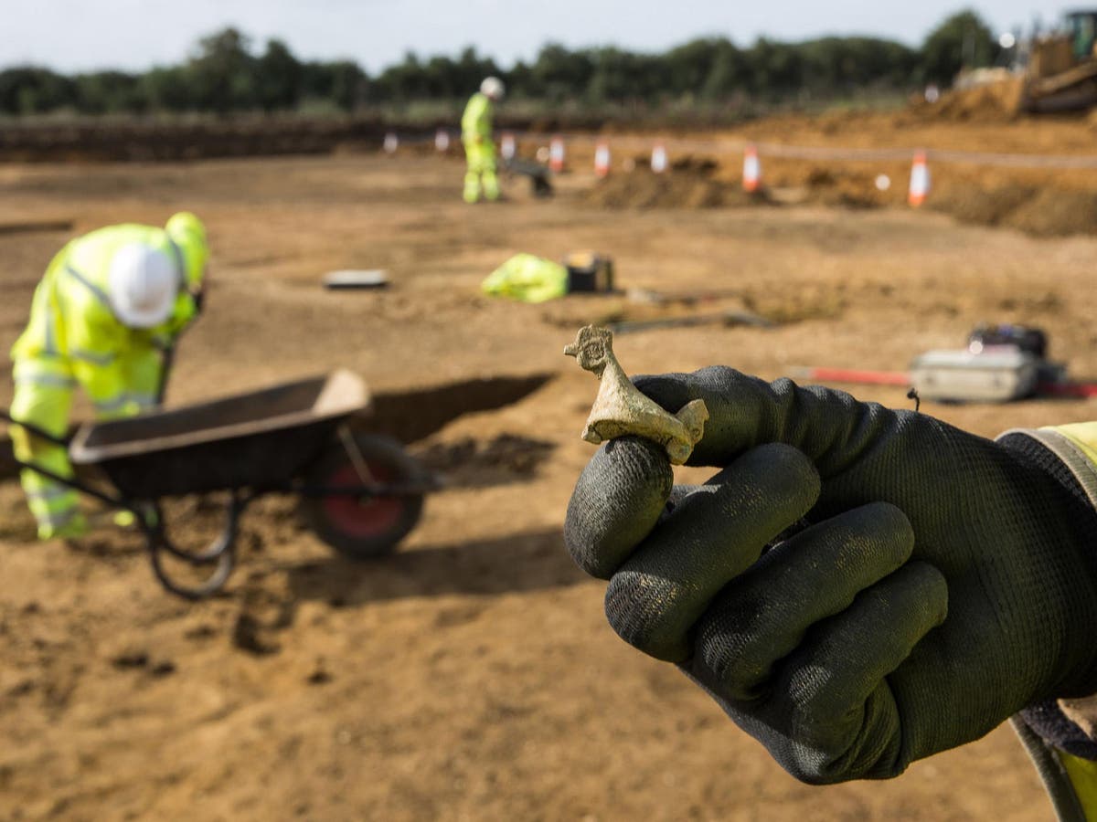 Abandoned medieval village uncovered by roadworks off the A14 near ...