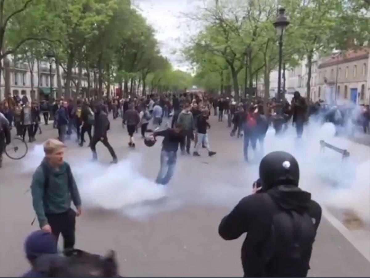 May Day riots rock Paris as more than 100 detained by police | The ...
