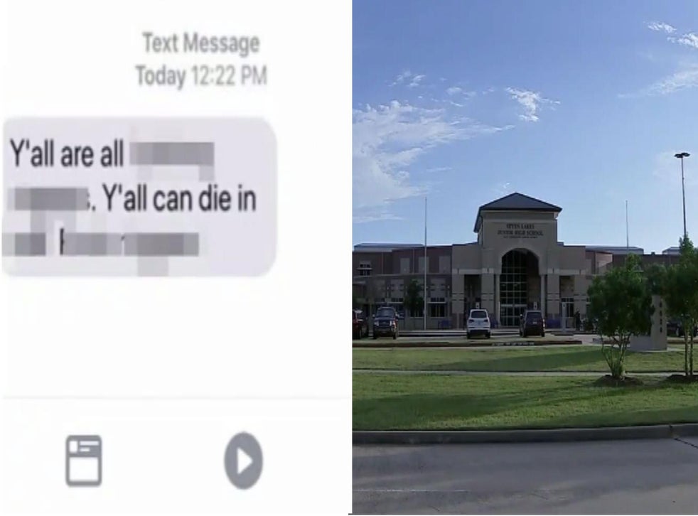 Violent and racist texts sent to black 13-year-olds at Texas high ...