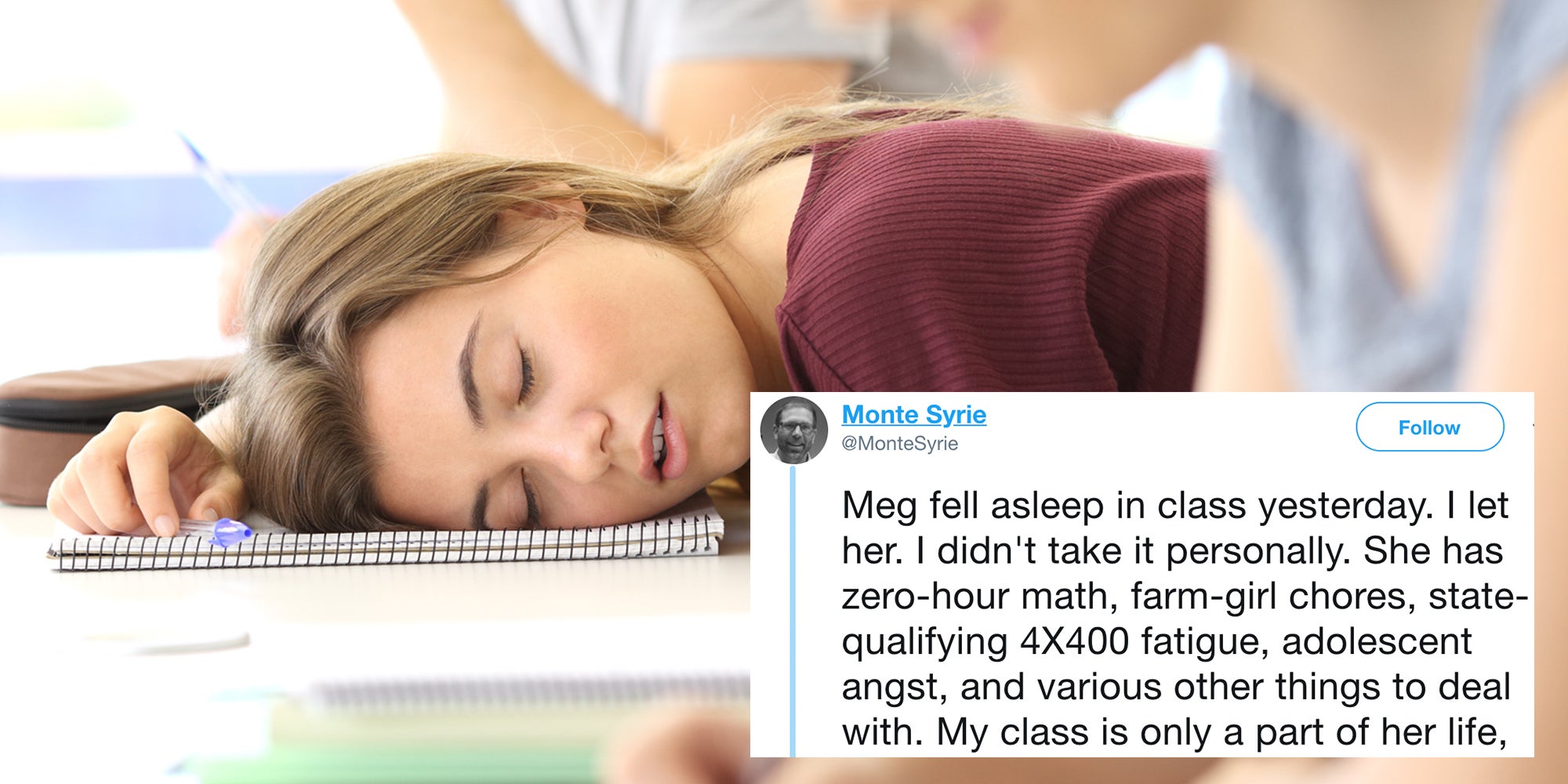 This teacher's reaction to a sleeping student is going viral for an important reason | indy100 ...