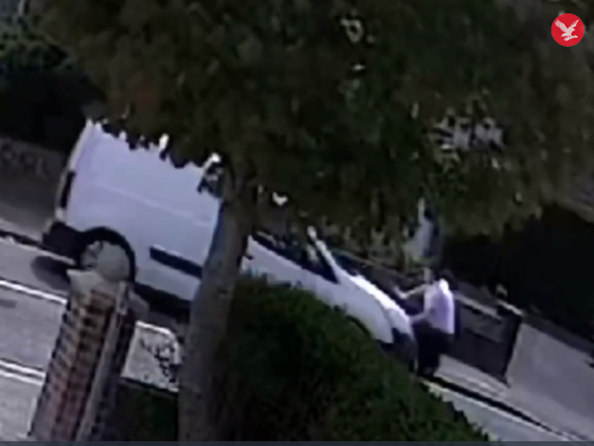 CCTV shows van ploughing into pedestrian in 'targeted attack' | The ...