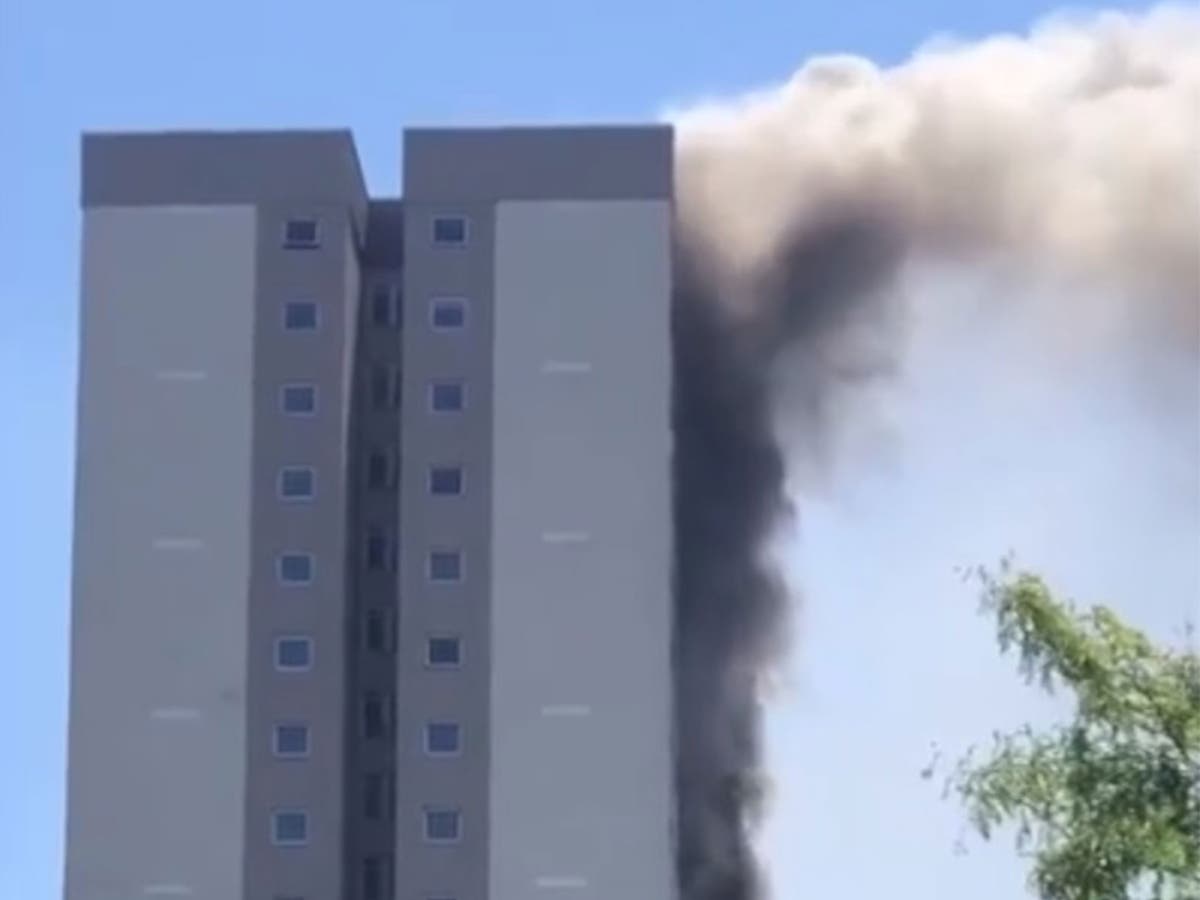 Mile End fire: More than 50 firefighters tackle 12th floor blaze in ...