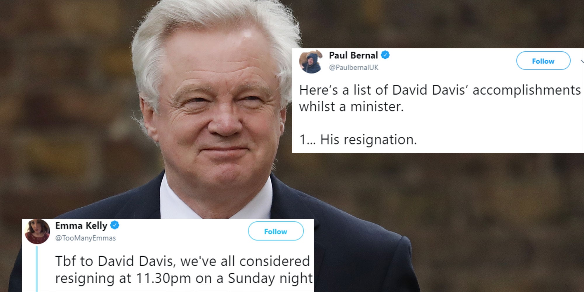David Davis resigned and the internet reacted in the only way it knows ...