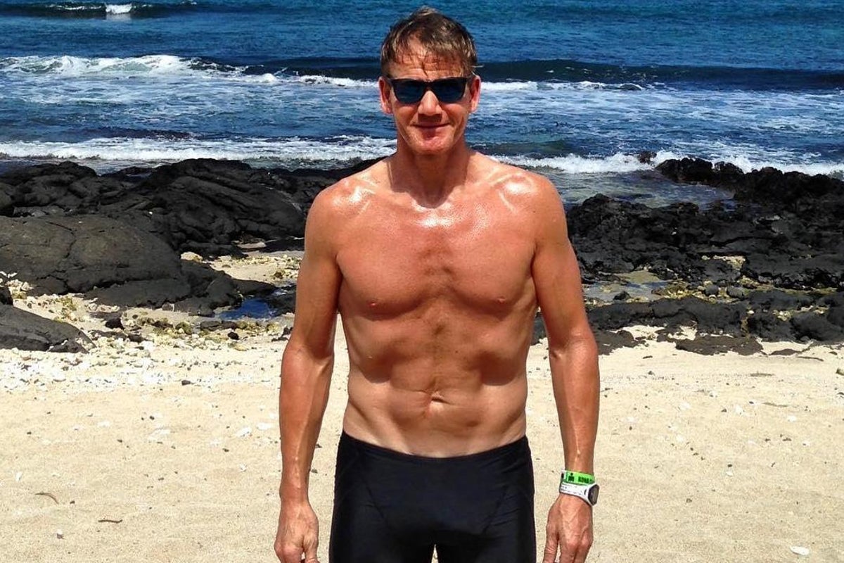 Gordon Ramsay shows off 50lb weight loss as he competes in Ironman ...