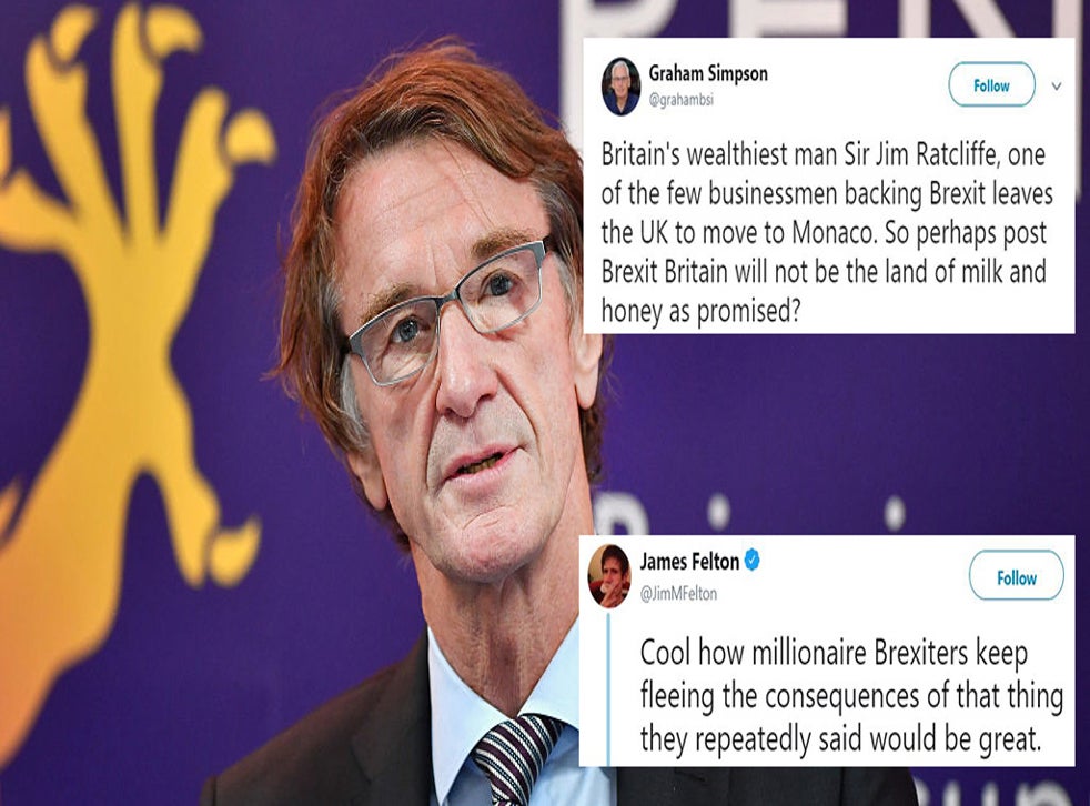 Sir Jim Ratcliffe: UK's richest man and Brexiteer is leaving the UK to ...