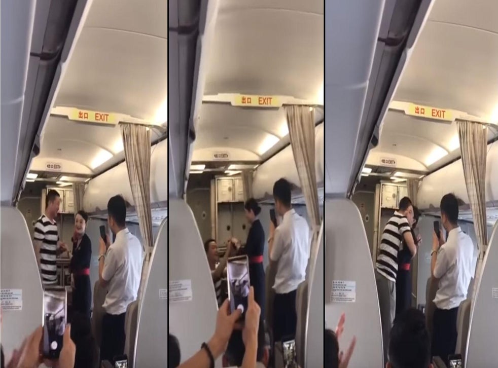 Flight attendant is fired after boyfriend proposes to her mid-flight ...