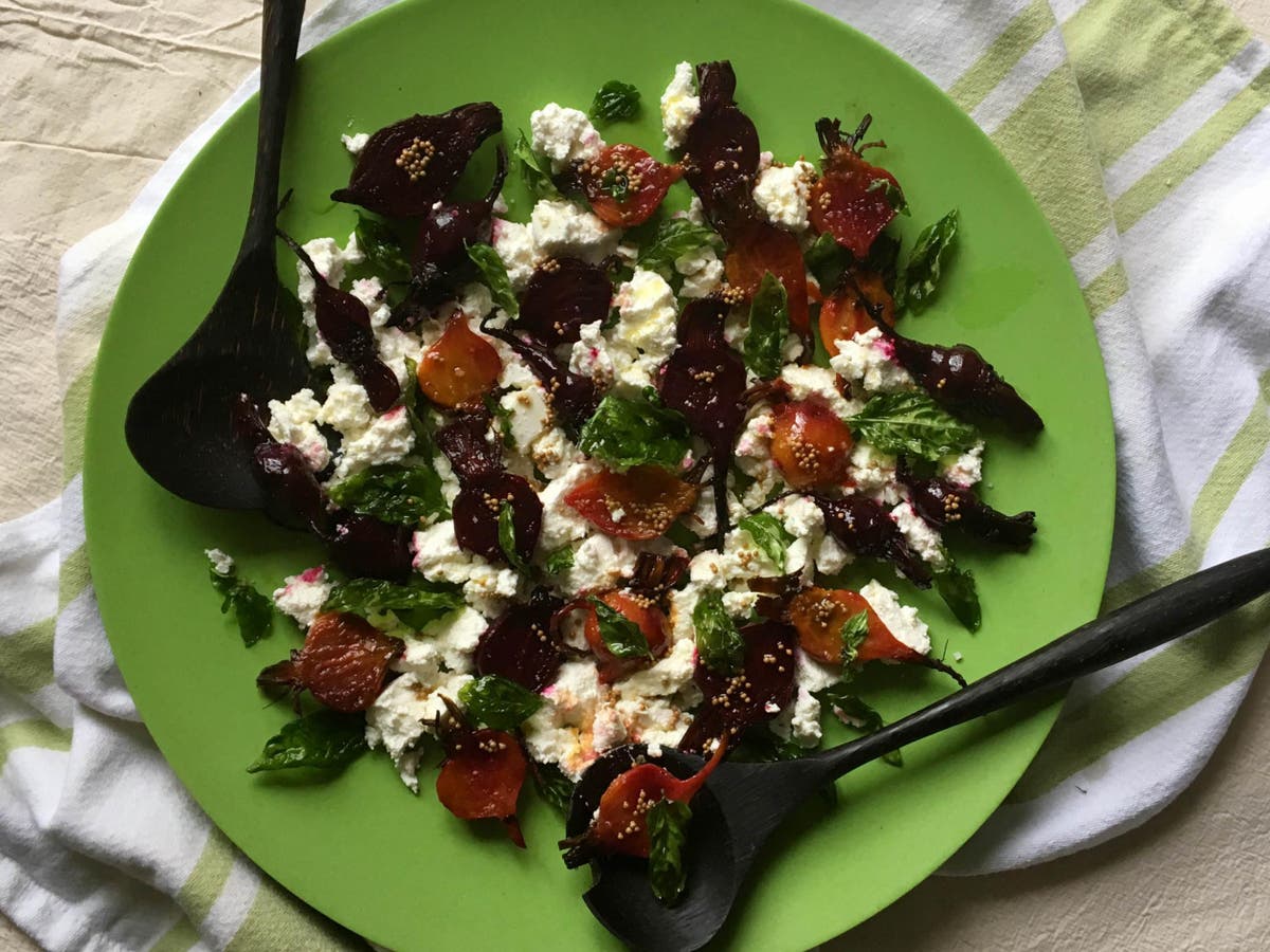 How to make beetroot with crispy basil and mustard seed oil | The ...