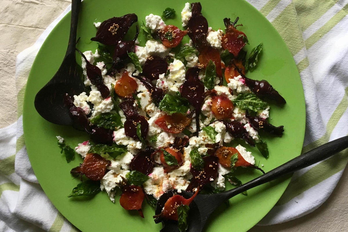 How to make beetroot with crispy basil and mustard seed oil | The ...