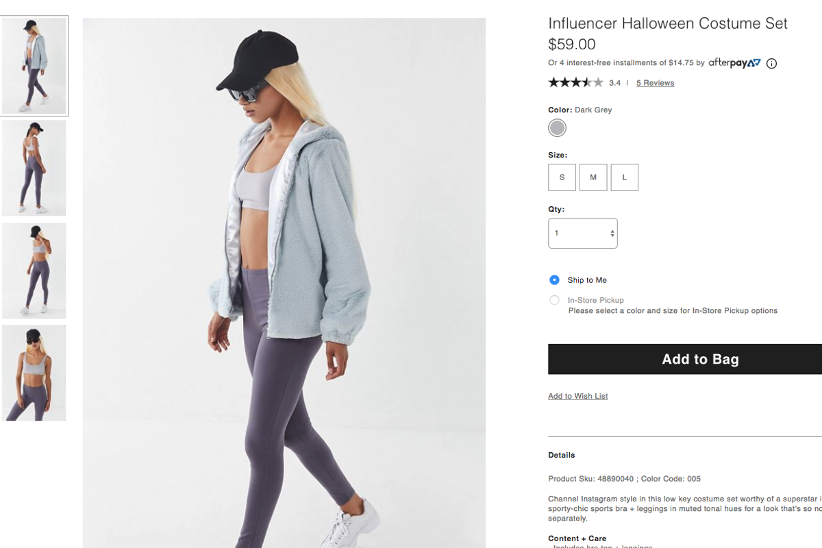 Urban Outfitters is selling a £45 Instagram influencer Halloween ...
