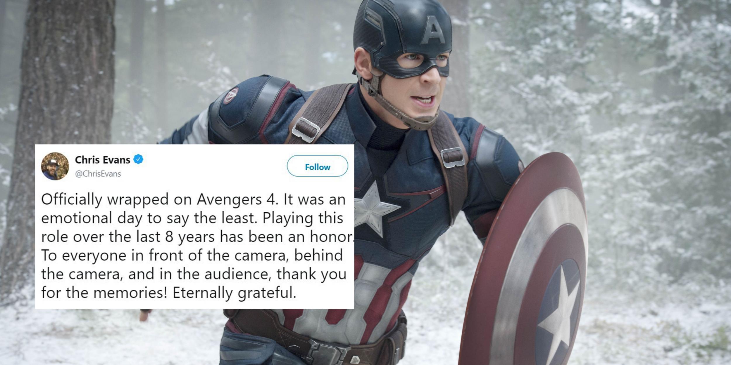 Marvel: Chris Evans hints he is 'retiring' as Captain America and fans ...
