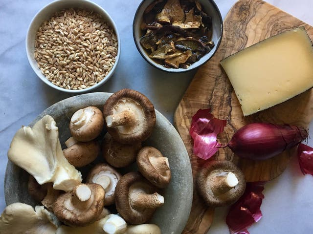 How to make mushroom spelt risotto with Cornish kern cheese | The ...