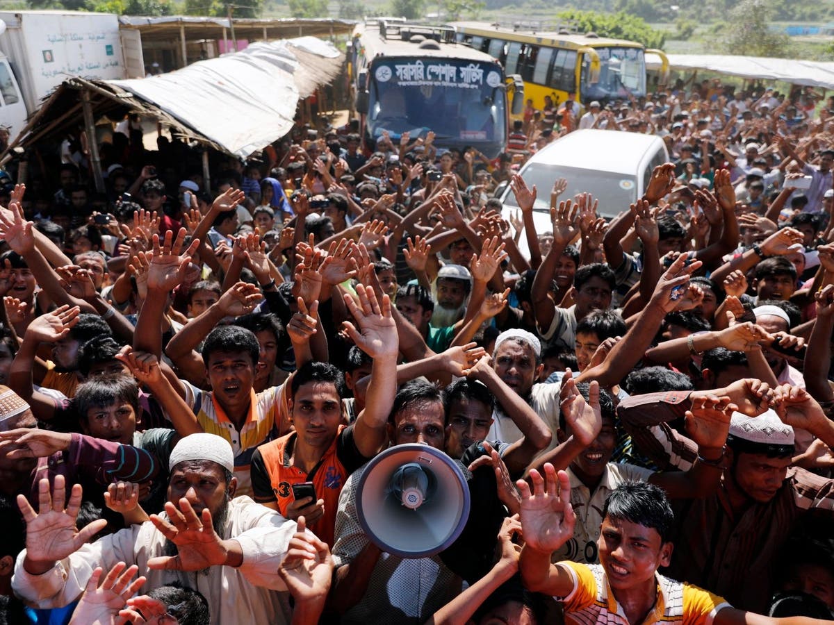 Mass protests among Rohingya in Bangladesh halt efforts to send them ...