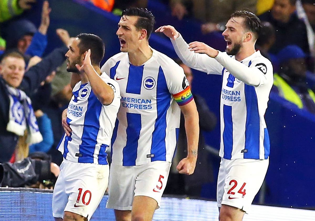 Ten-man Brighton beat away Crystal Palace in feisty red-card clash ...
