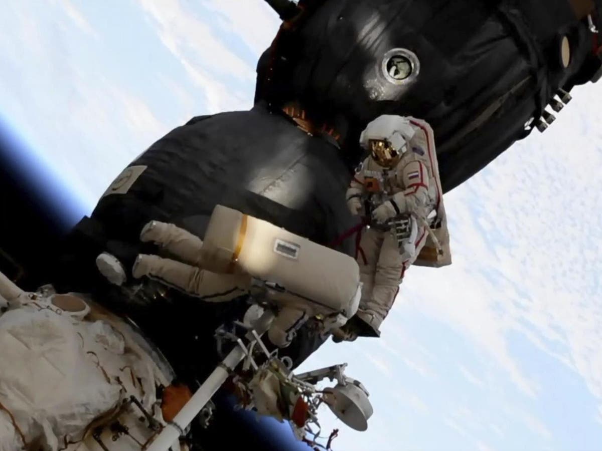 Someone drilled through the International Space Station from the inside ...