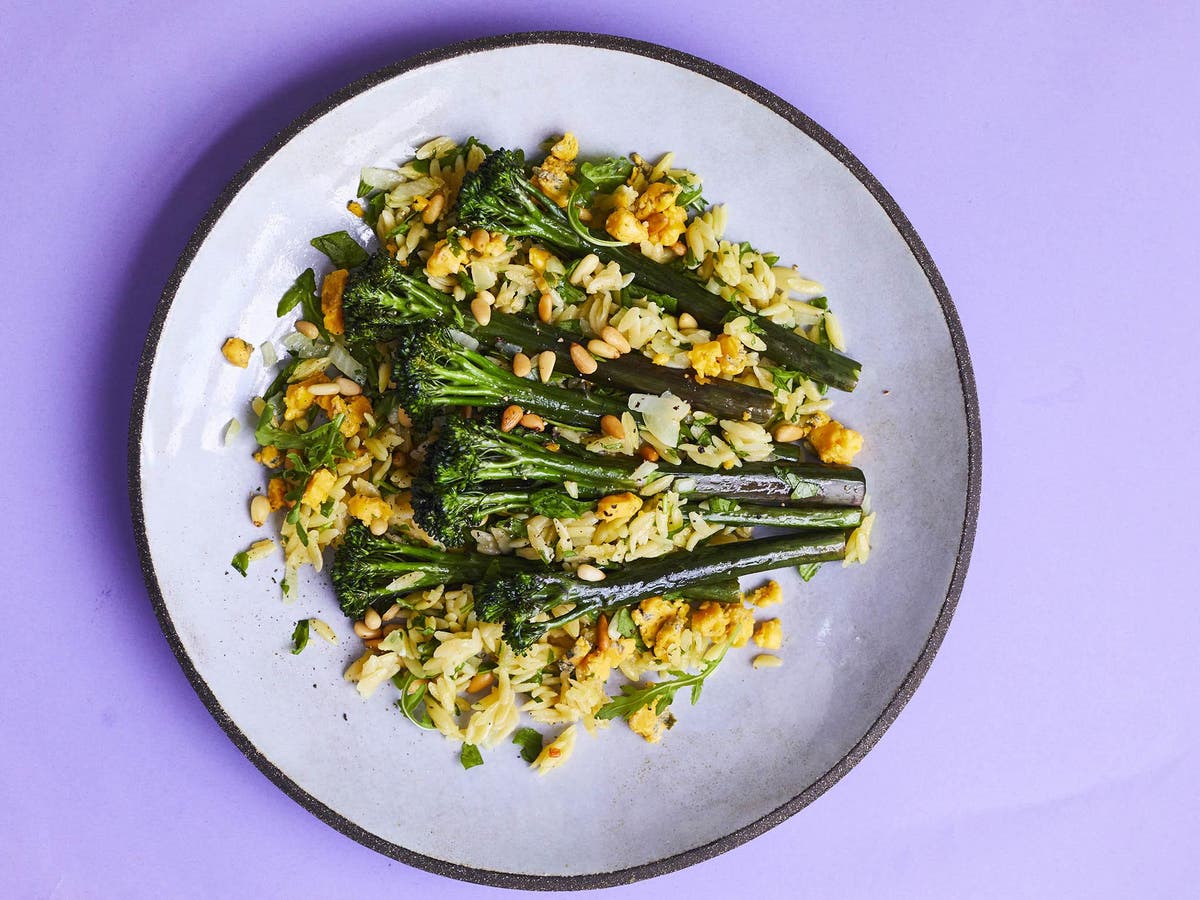How to make orzotto with blue cheese, pine nuts tenderstem royale | The ...