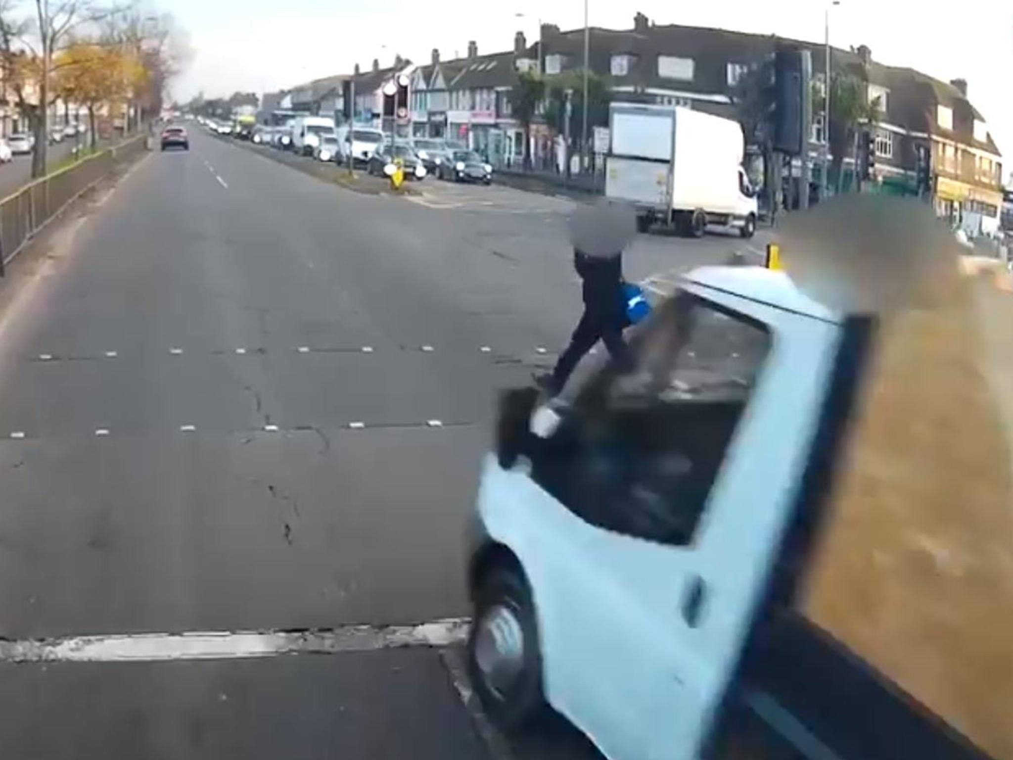 Dash cam video shows teenager narrowly avoiding death while crossing ...