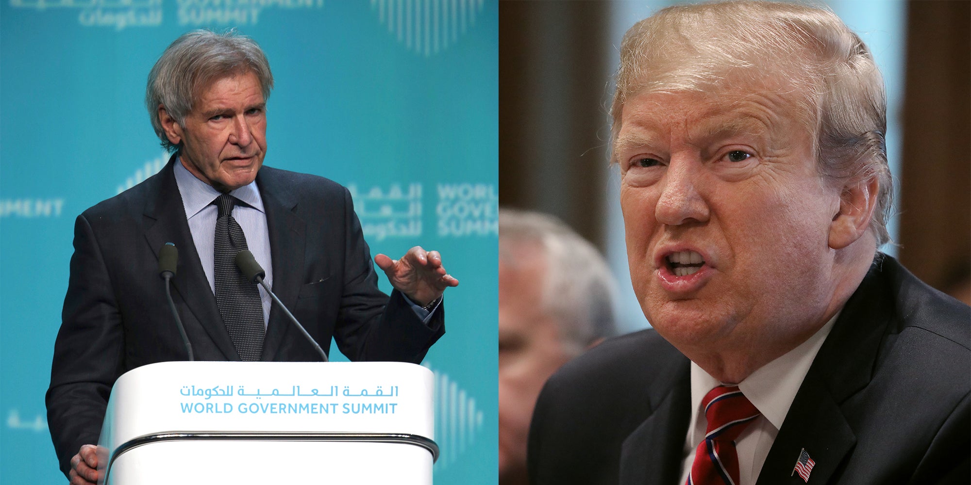 Harrison Ford takes aim at Trump and other world leaders for their ...