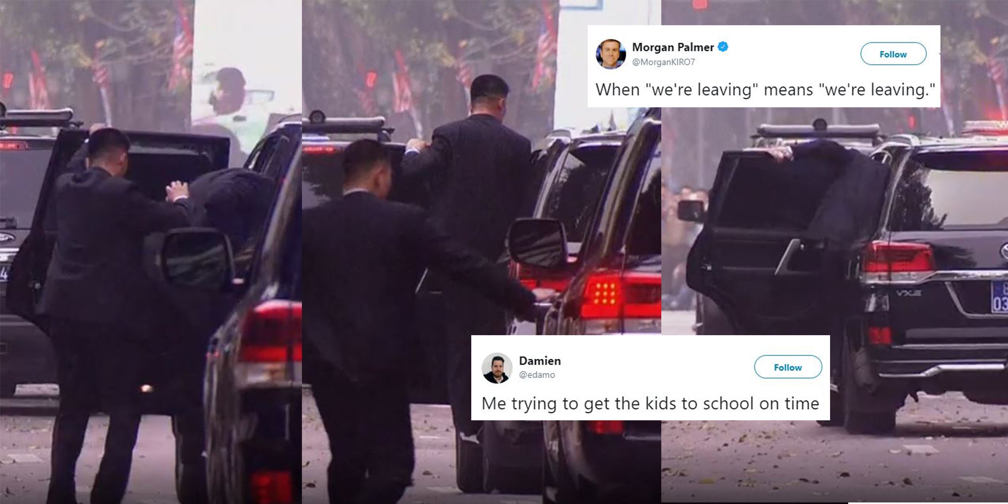 Kim Jong-un's security team leaping into a moving car has become a ...