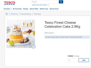 Tesco is selling a £30 wedding cake made entirely out of cheese | The ...