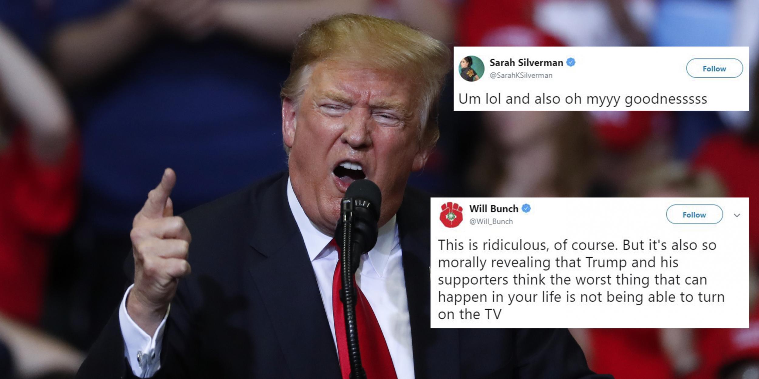Trump says that he 'knows a lot about wind' during Grand Rapids rally ...