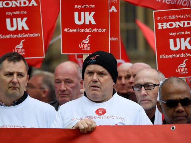 Honda workers join protest march against Swindon car factory closure ...