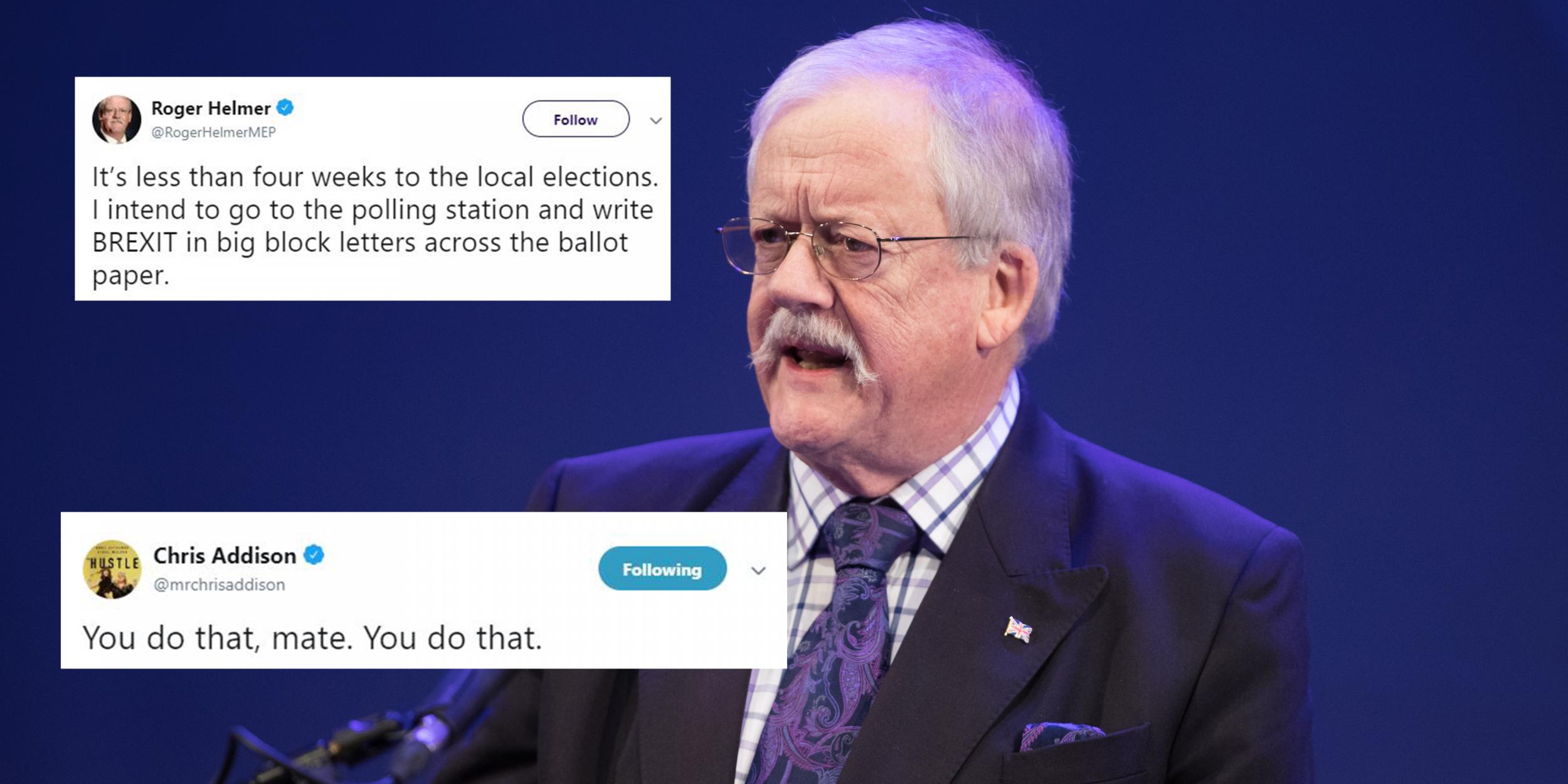 Brexit news: Roger Helmer says he will write Brexit on his ballot paper ...